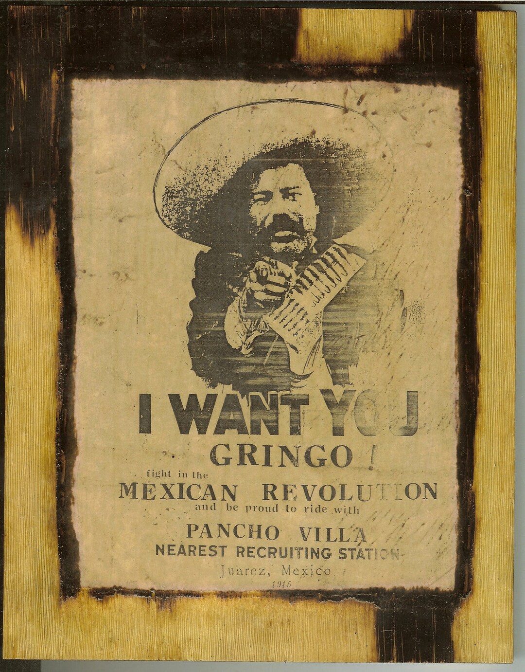 Pancho Villa I Want You Gringo Wooden Plaque - Etsy