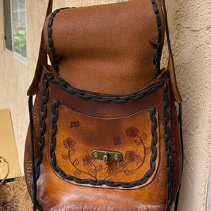 Beautiful Vintage Rustic Distressed Leather Boho Hippie Festival ...