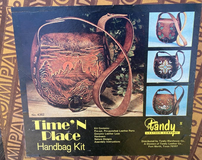 Vintage Tandy Leather Handbag Kit - Complete - Etsy