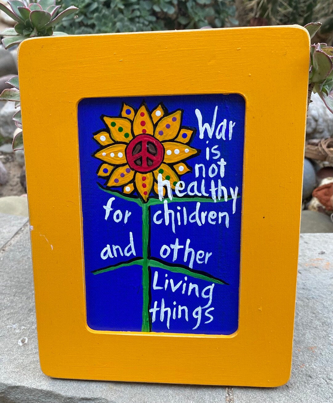 War is Not Healthy for Children Etc - Painted Framed Art - Etsy