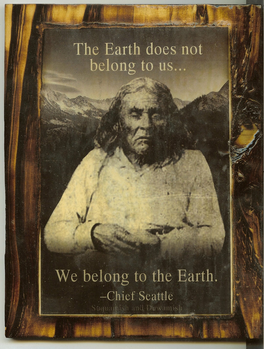 Chief Seattle Wooden Plaque - Etsy