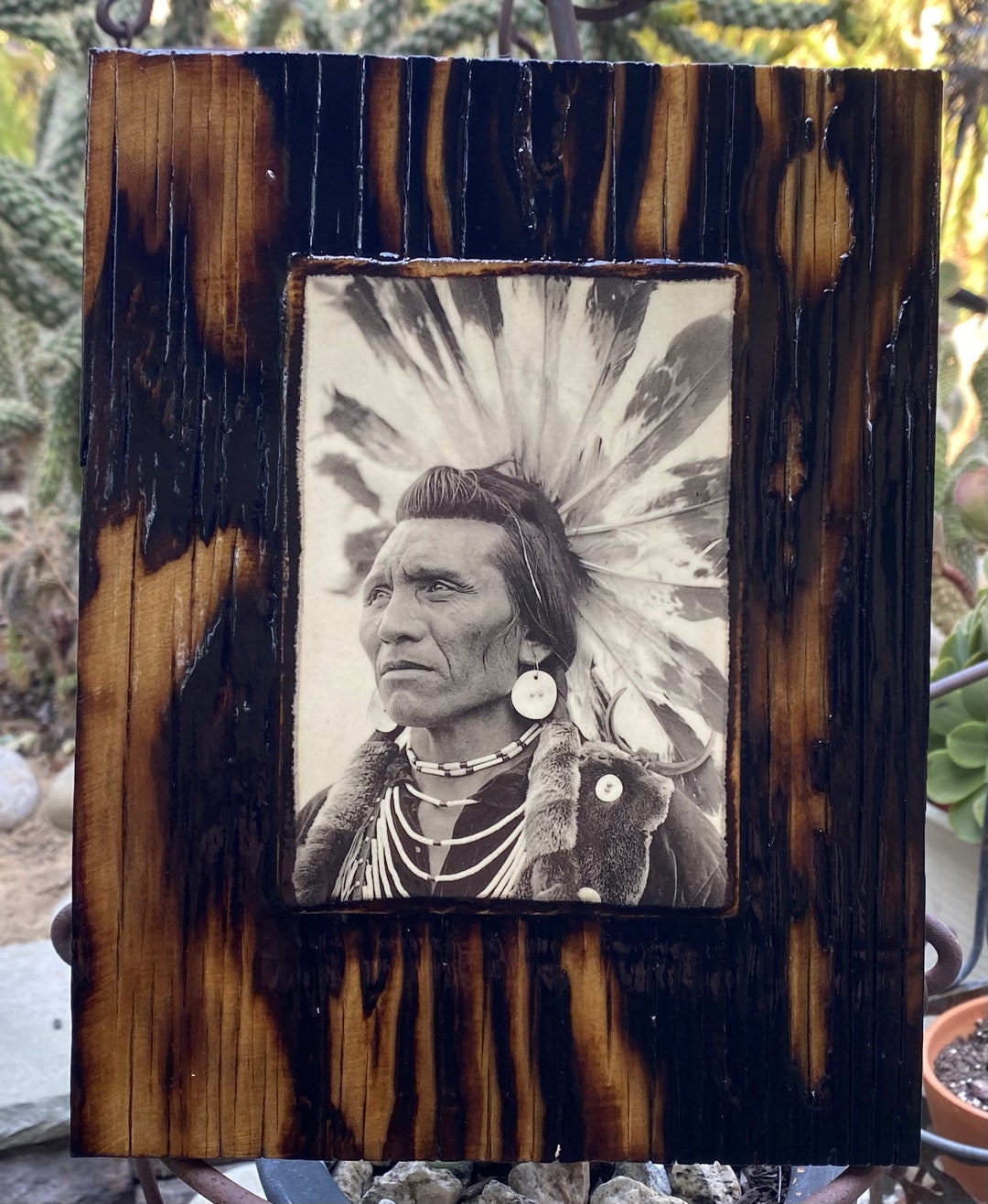 Chief Eagle - Salish Indian Chief - Wooden Plaque - Etsy