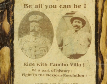 Pancho Villa Wanted Poster Wooden Plaque | Etsy