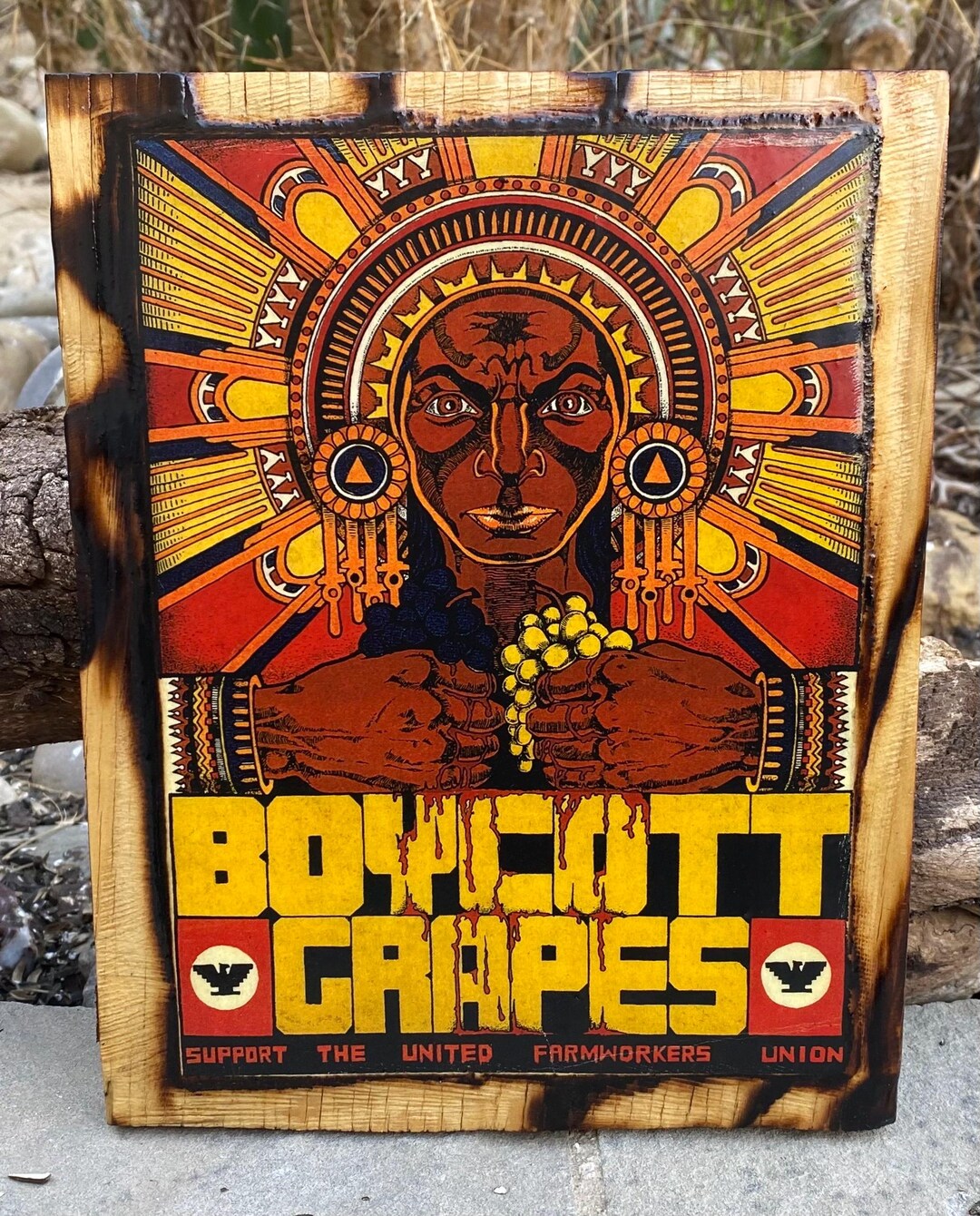 Boycott Grapes United Farmworkers Wooden Plaque - Etsy