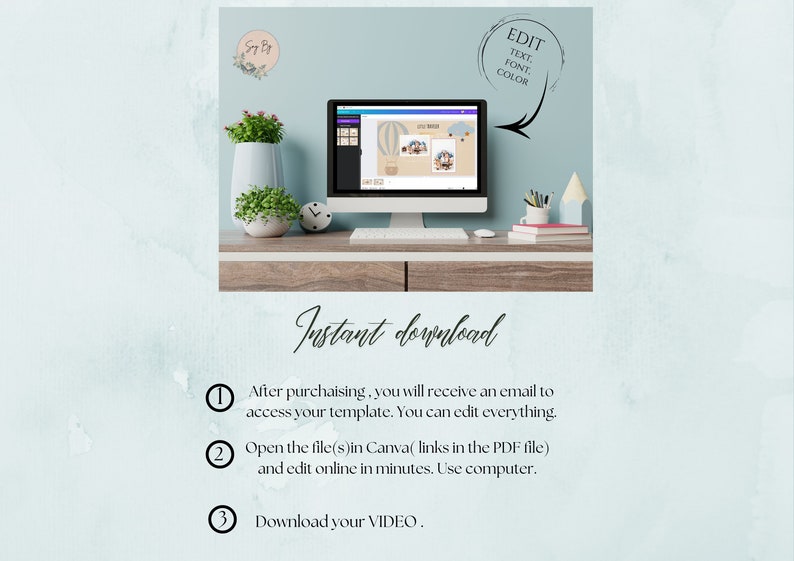 First Birthday Slideshow Video Template With Music Photo Collage ...