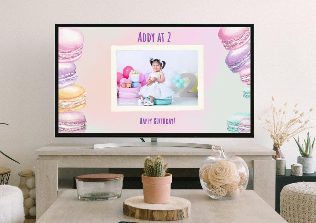 First Birthday Slideshow Video Template With Music Photo Collage ...