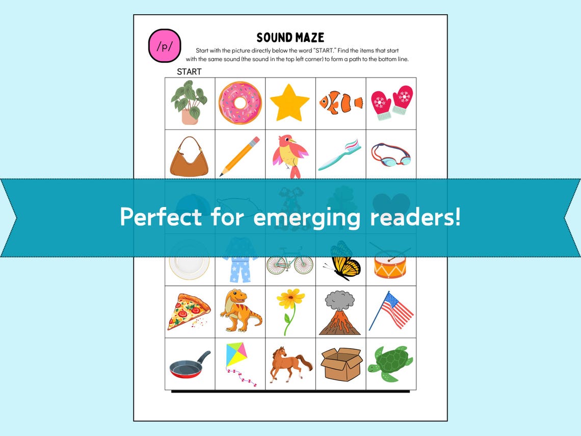 Sound Mazes, Phonemic Awareness, Phonics, Learn to Read, Preschool ...