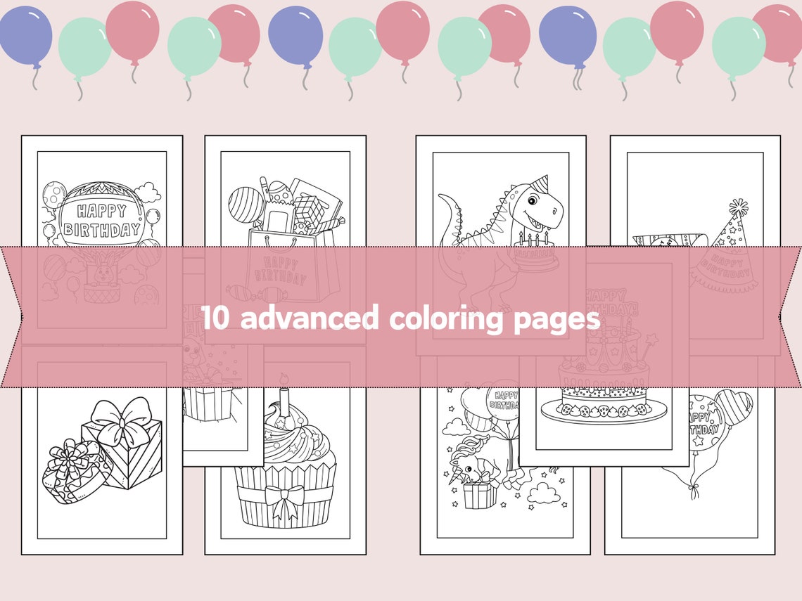 Birthday Coloring Pages, Easy Coloring Pages for Kids Birthday ...