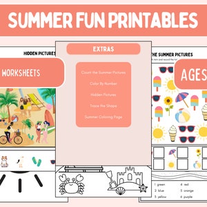 Summer Fun Printables (ages 2 to 4), Activities for Kids, Counting ...