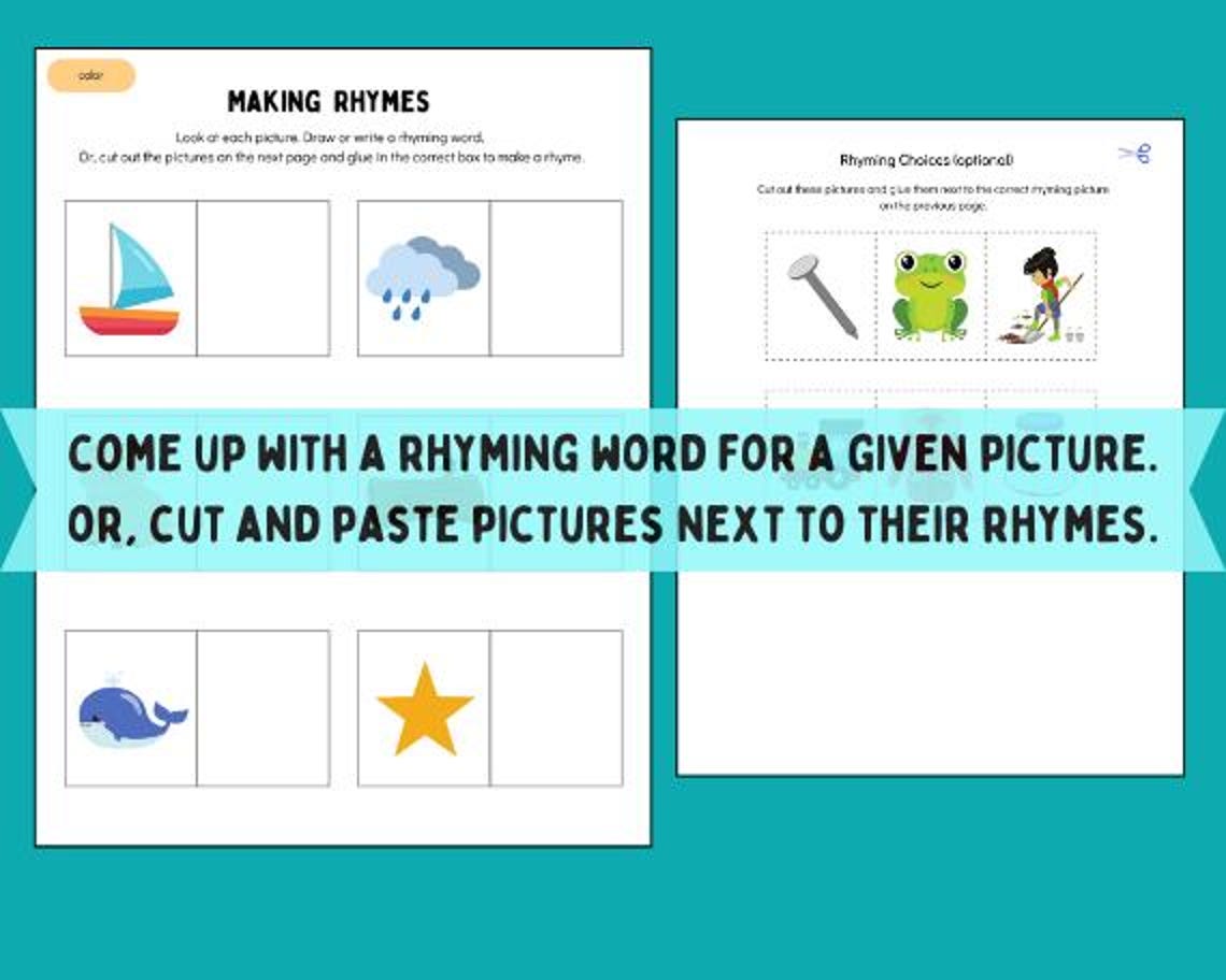 Making Rhymes: Rhyming Practice for Kids, Producing Rhymes, Rhyming ...