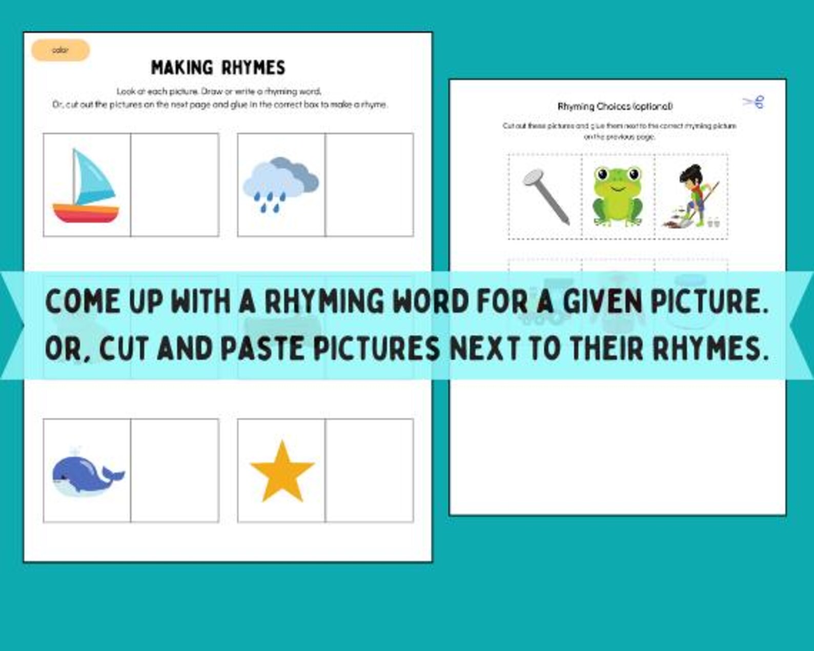 Making Rhymes: Rhyming Practice for Kids, Producing Rhymes, Rhyming ...