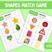 Shape Matching Game, Match the Shapes, Memory Game for Kids, Learn ...