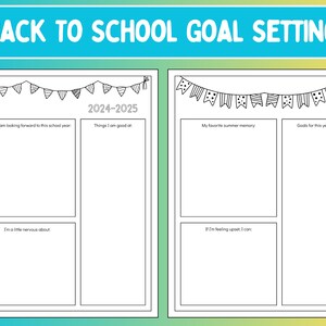 Back to School Goal Setting, Back to School Goal Setting, Self ...