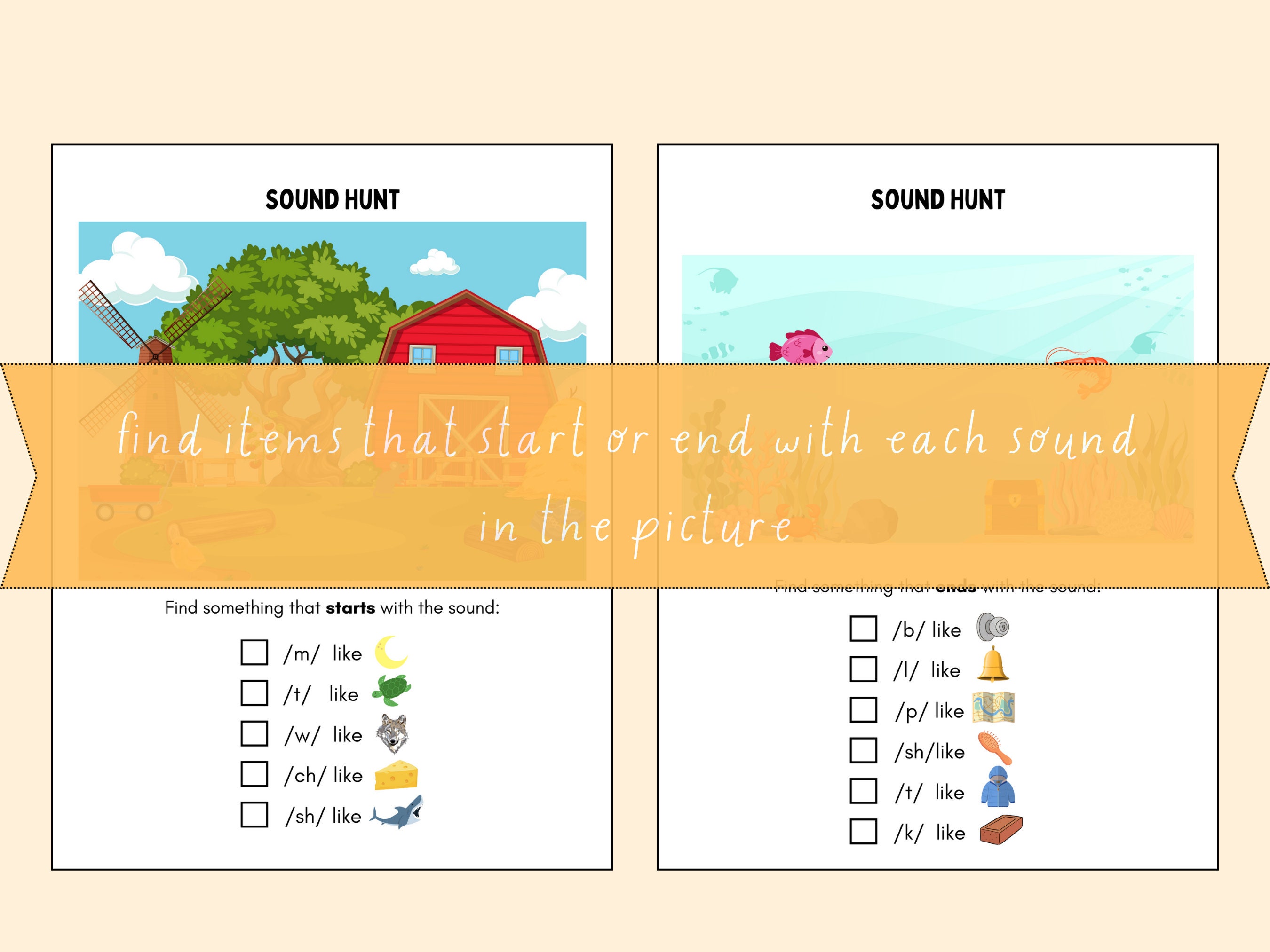 Sound Hunts: Consonants (color), Preschool Printable, Kindergarten ...