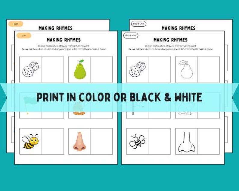 Making Rhymes: Rhyming Practice for Kids, Producing Rhymes, Rhyming ...