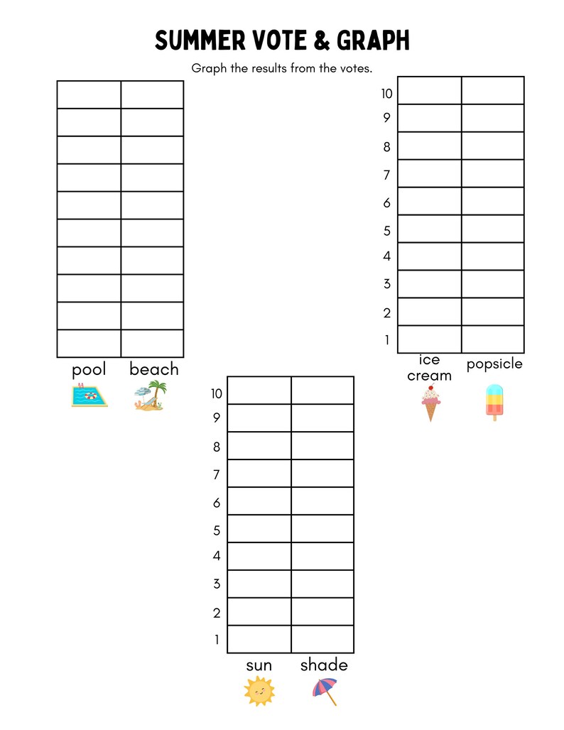 Summer Math Worksheets (ages 4-6), Preschool Printables, Kindergarten ...