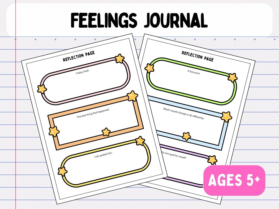 Feelings Journal: Reflect on Feelings, Emotions, Highs & Lows, Goals ...