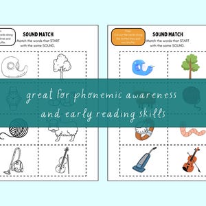 Beginning Sounds Matching Game, Match Initial Sounds, Matching Cards ...