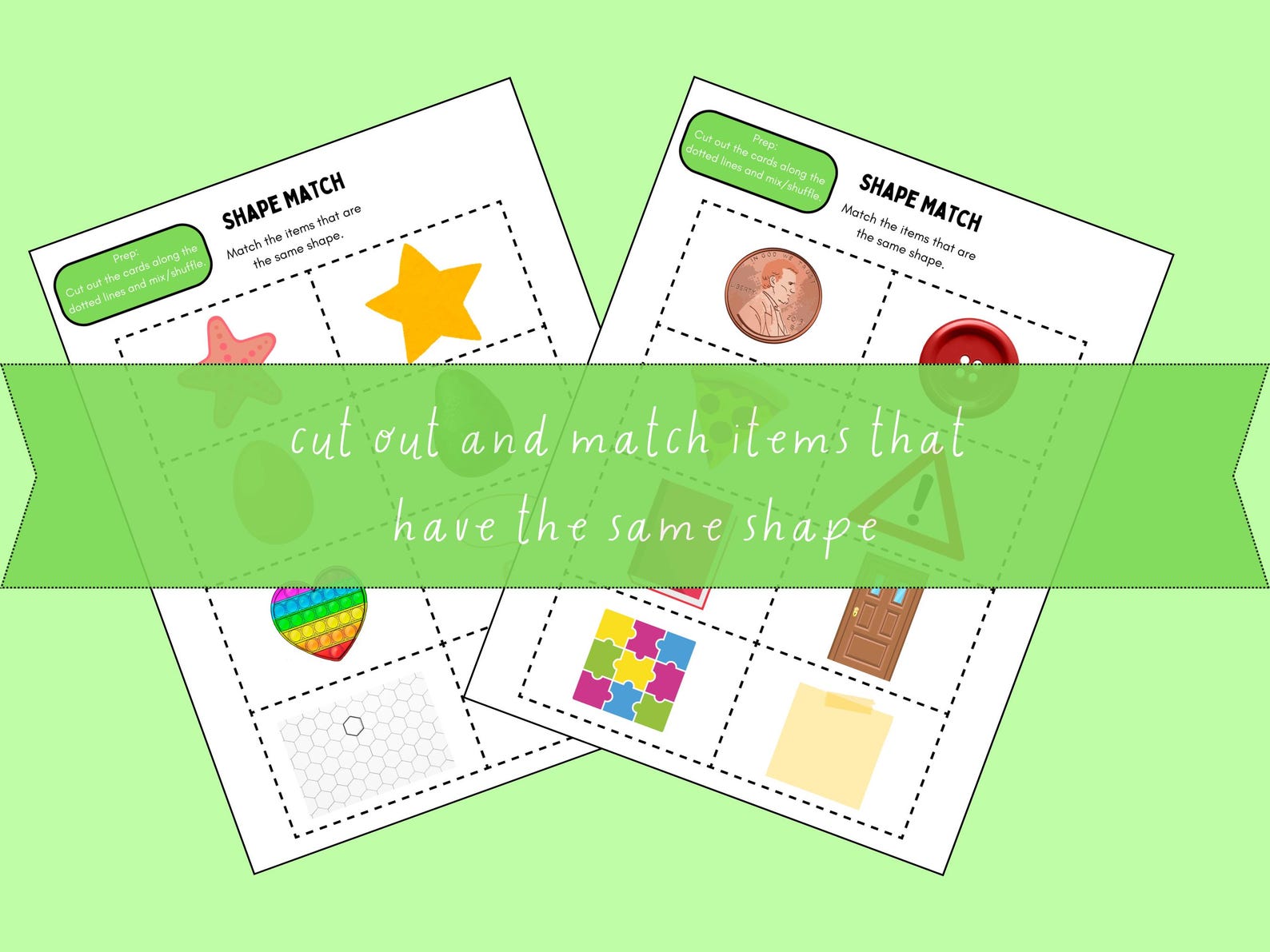 Shape Matching Game, Match the Shapes, Memory Game for Kids, Learn ...