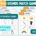 Beginning Sounds Matching Game, Match Initial Sounds, Matching Cards ...