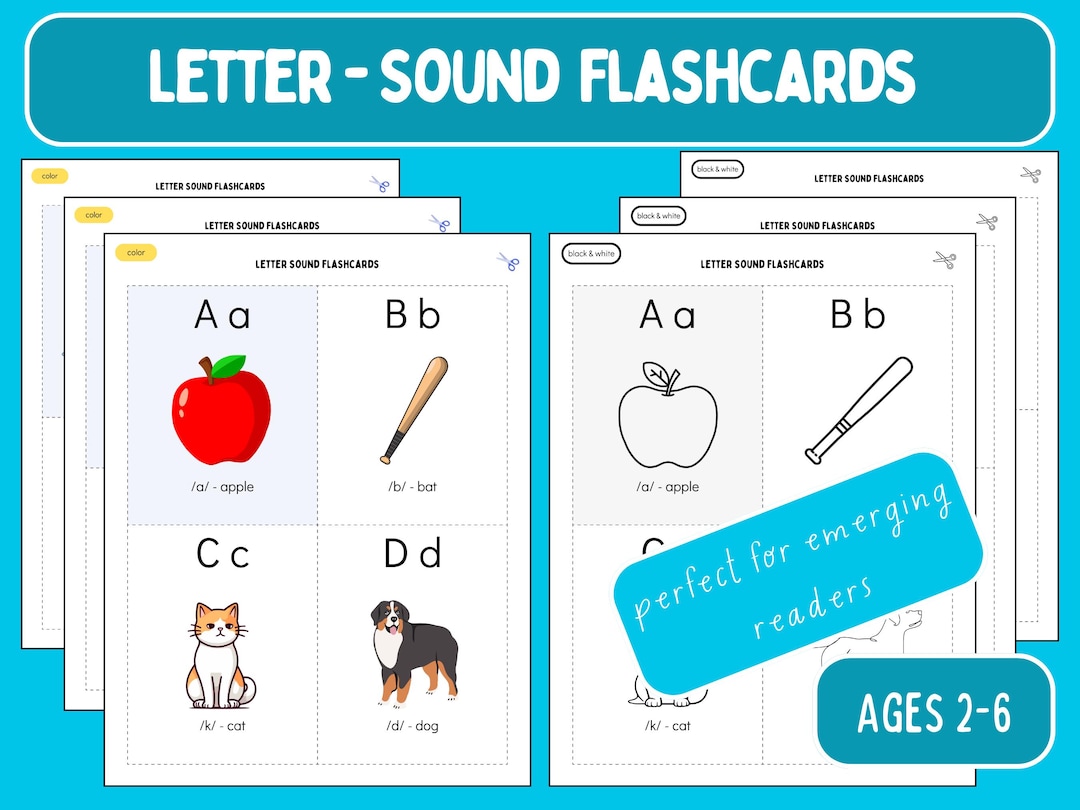 Letter Sound Flashcards: Practice Letters & Sounds, Alphabet Letters ...
