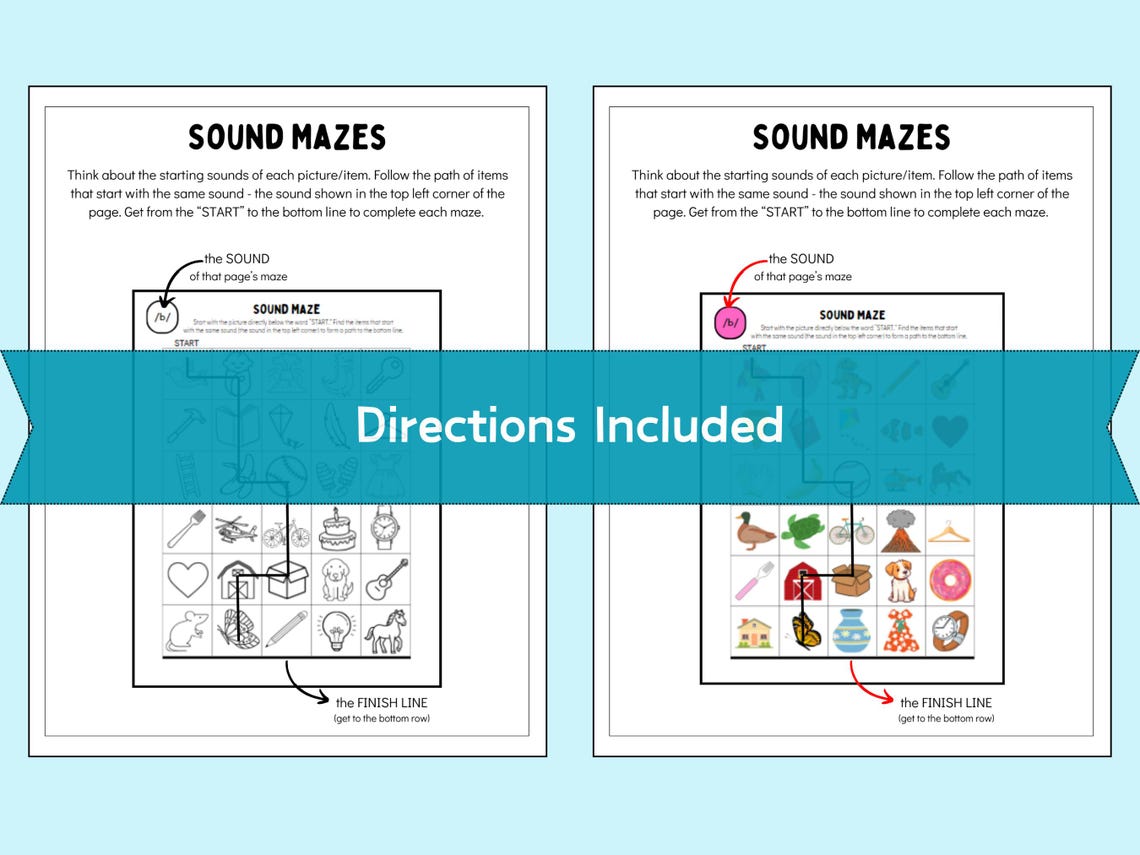 Sound Mazes, Phonemic Awareness, Phonics, Learn to Read, Preschool ...