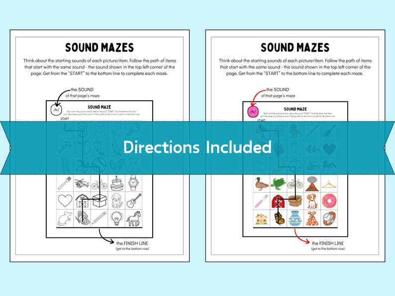 Sound Mazes, Phonemic Awareness, Phonics, Learn to Read, Preschool ...