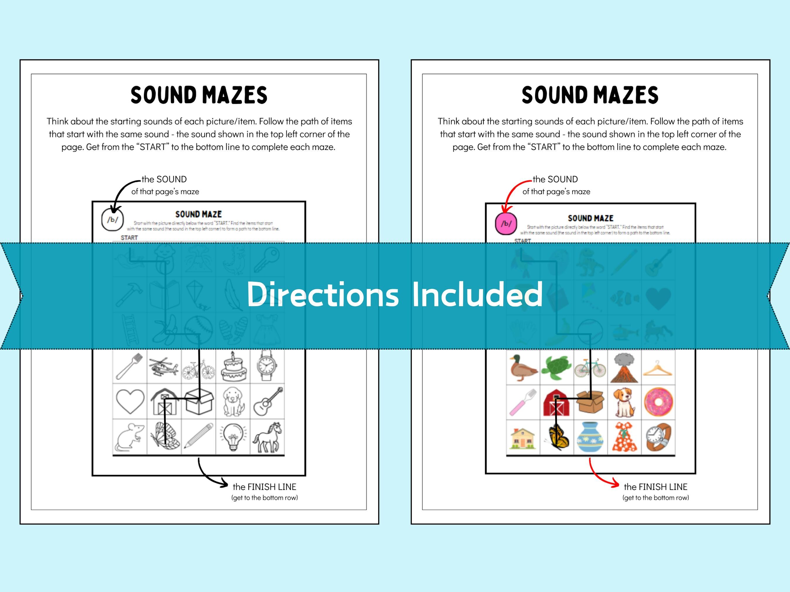 Sound Mazes, Phonemic Awareness, Phonics, Learn to Read, Preschool ...