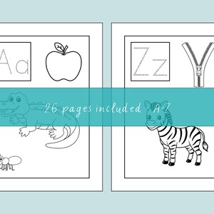 Alphabet Coloring Pages; Trace Letters, Preschool Printables, Toddler ...