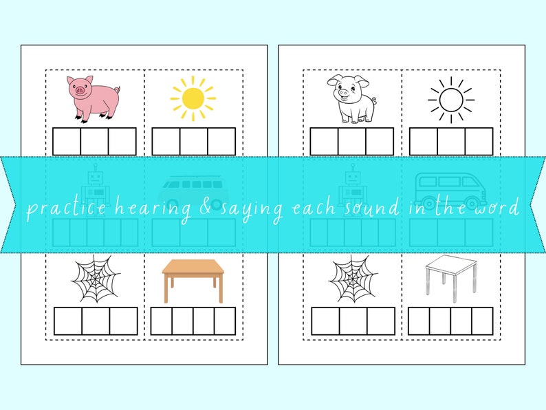 Sound Boxes elkonin Boxes: Phonemic Awareness, Early Reading Skills ...
