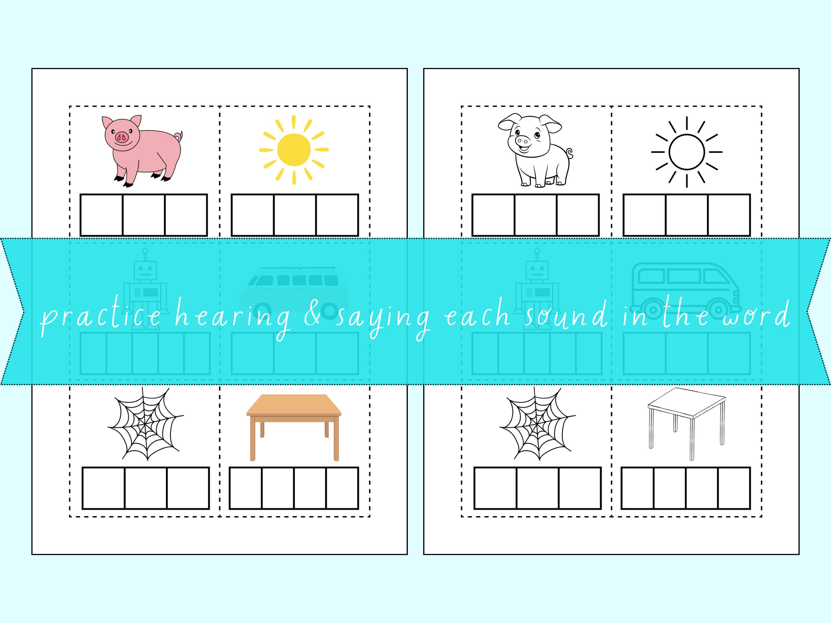 Sound Boxes elkonin Boxes: Phonemic Awareness, Early Reading Skills ...