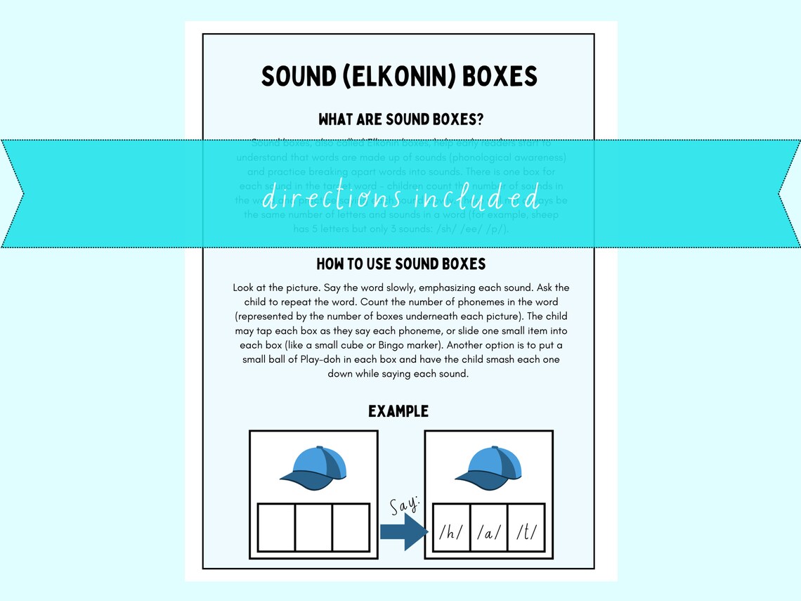 Sound Boxes (elkonin Boxes): Phonemic Awareness, Early Reading Skills ...