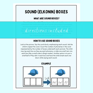 Sound Boxes (elkonin Boxes): Phonemic Awareness, Early Reading Skills ...