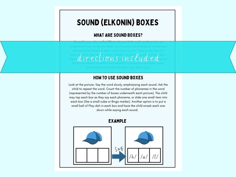 Sound Boxes elkonin Boxes: Phonemic Awareness, Early Reading Skills ...