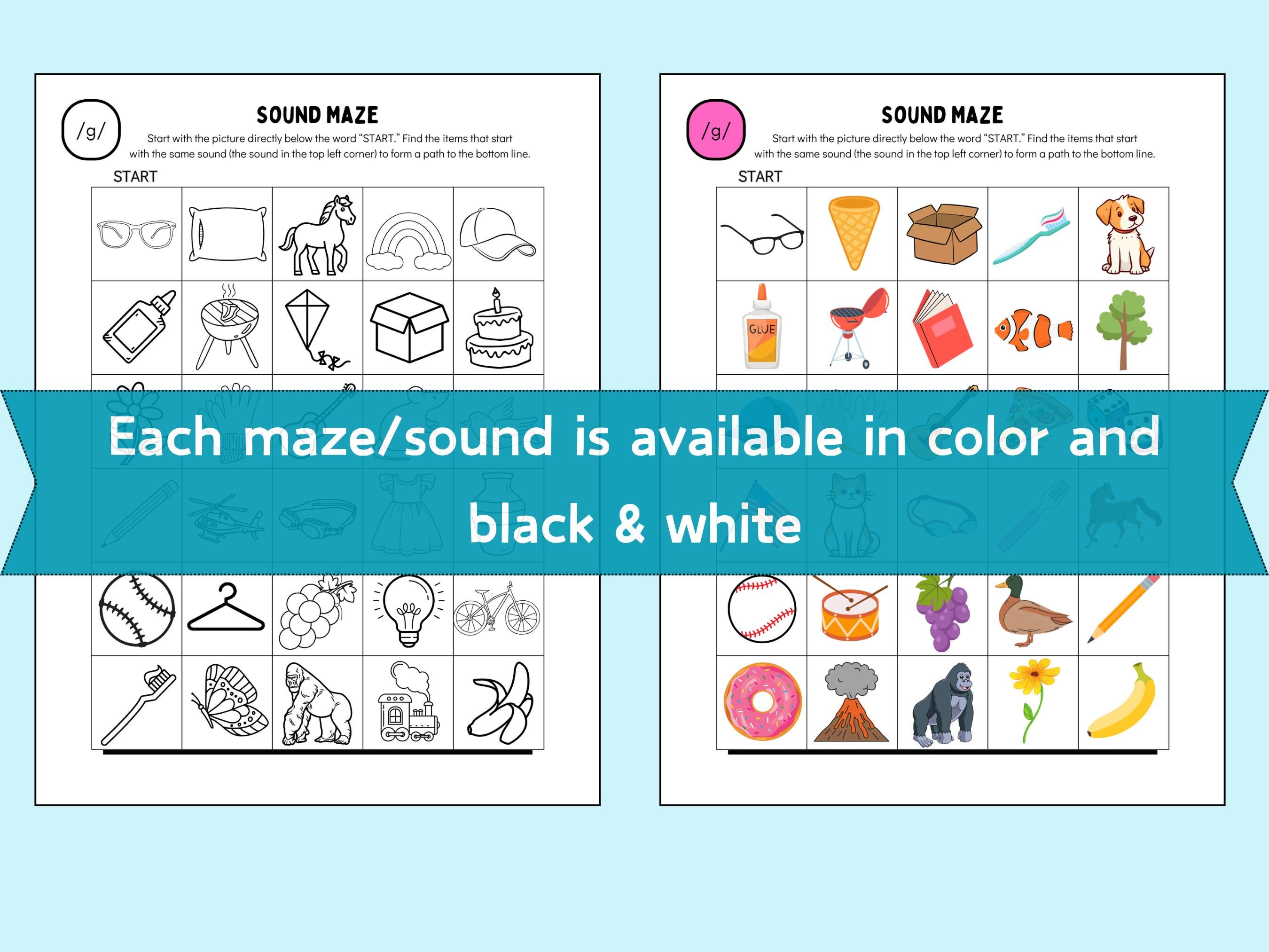 Sound Mazes, Phonemic Awareness, Phonics, Learn to Read, Preschool ...
