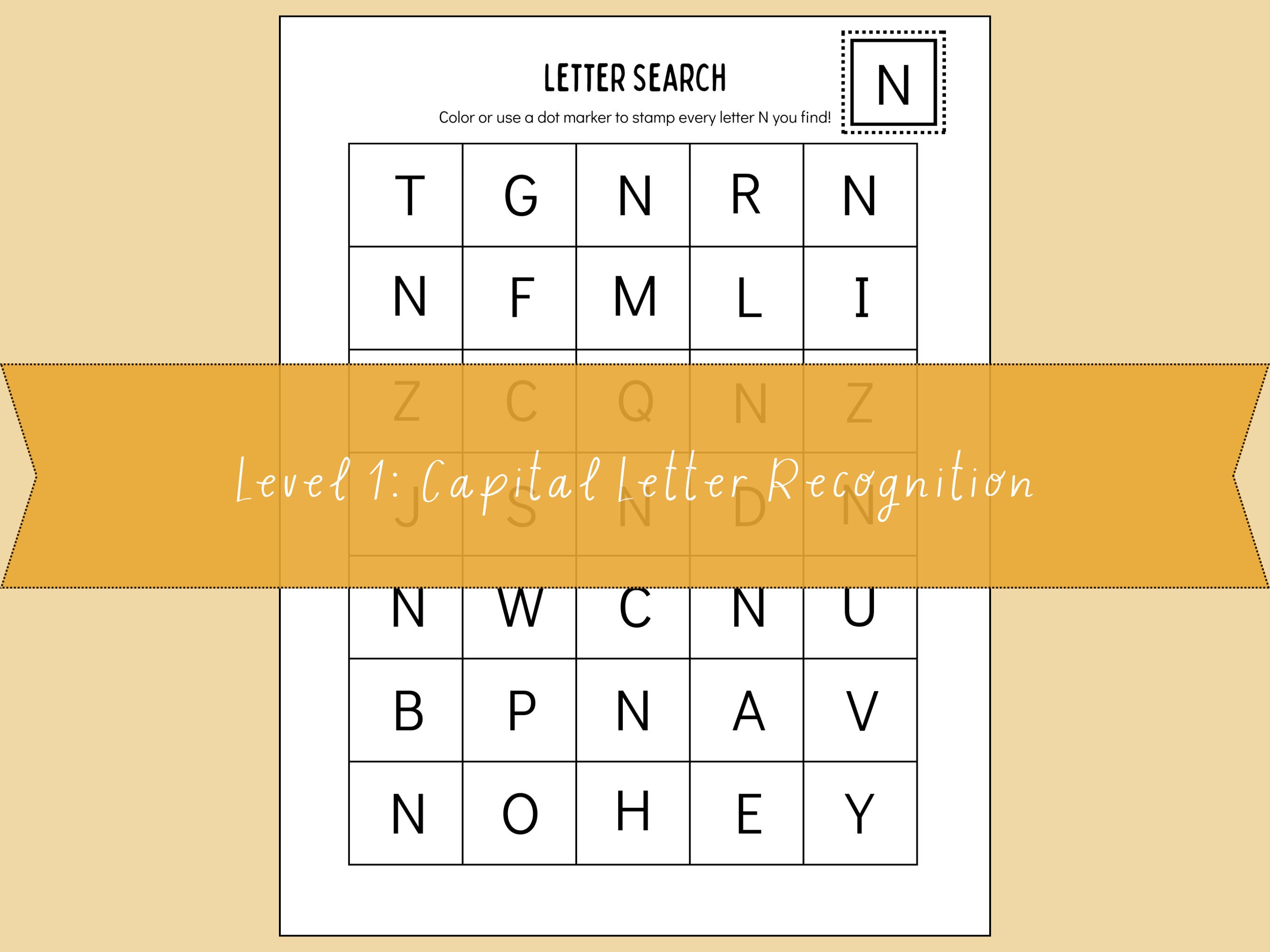 Letter Search BUNDLE: Letter Recognition, Alphabet Practice, Capital ...