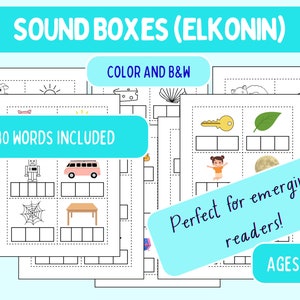 Sound Boxes (elkonin Boxes): Phonemic Awareness, Early Reading Skills ...