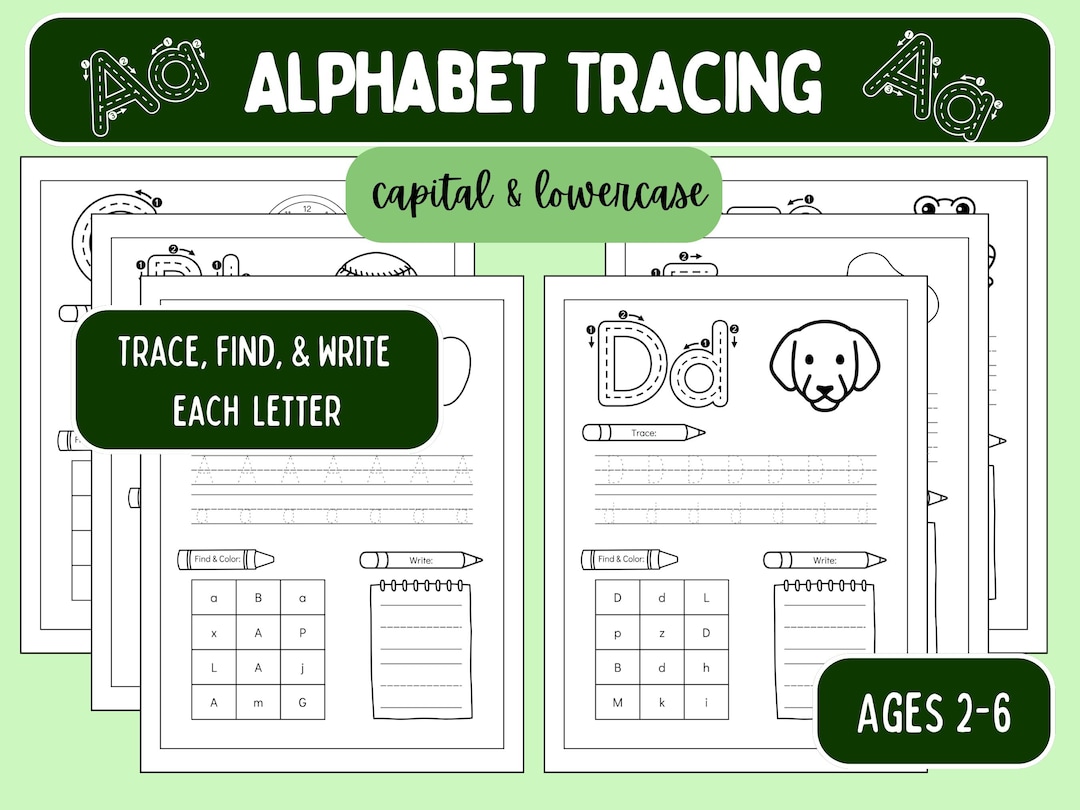 Alphabet Tracing: Practice Tracing, Finding, and Writing Capital ...