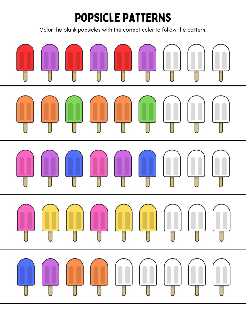 Summer Math Worksheets (ages 4-6), Preschool Printables, Kindergarten ...