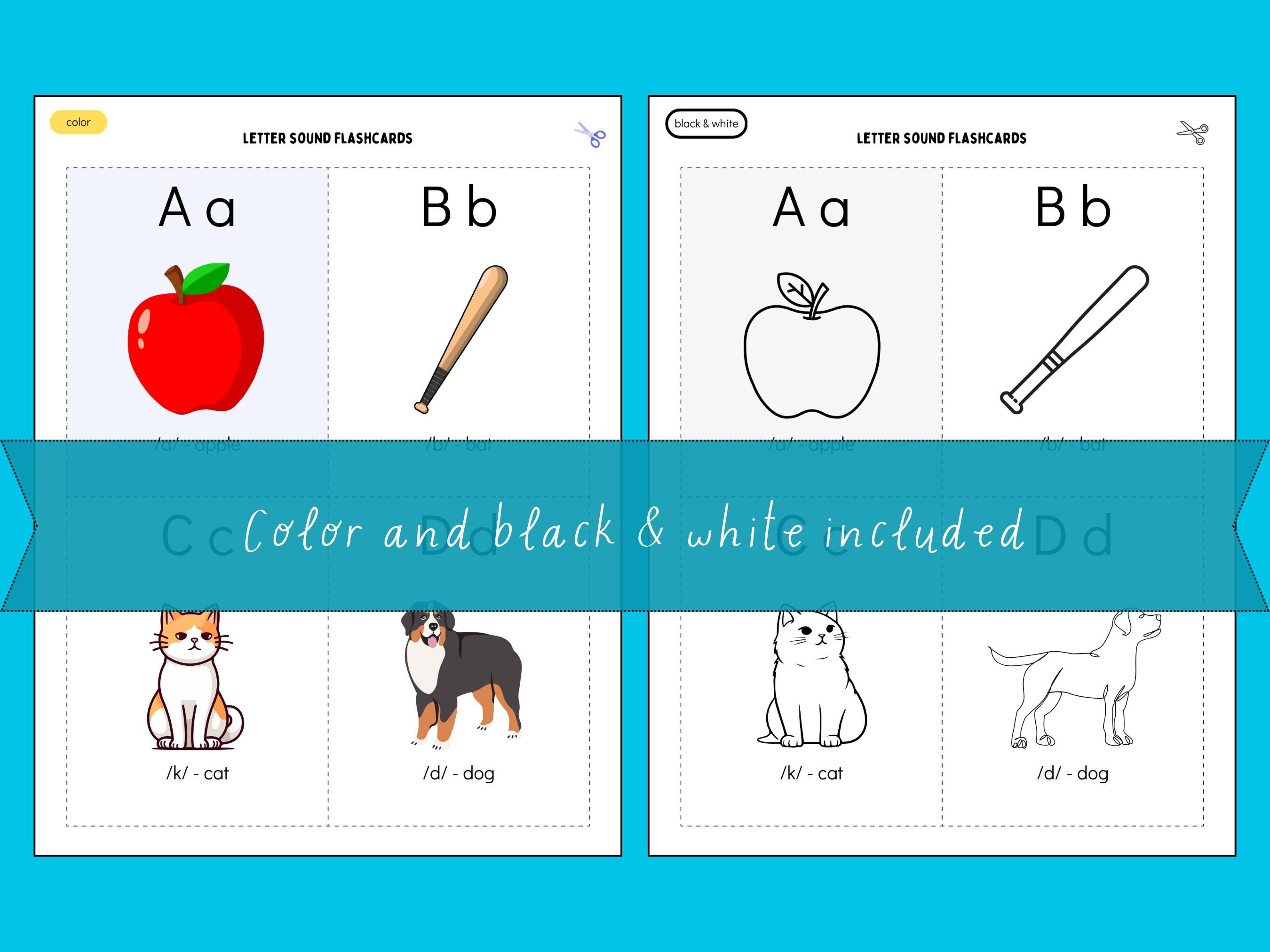 Letter Sound Flashcards: Practice Letters & Sounds, Alphabet Letters ...