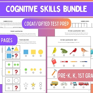 Cognitive Skills Bundle, Cogat Test Prep, Gifted & Talented Prep ...