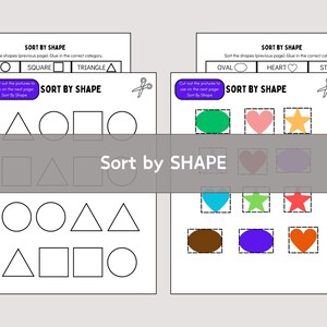 Sorting Activities Cut and Glue Pictures, Sorting Practice, Preschool ...