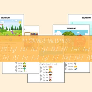 Sound Hunts: Consonants (color), Preschool Printable, Kindergarten ...
