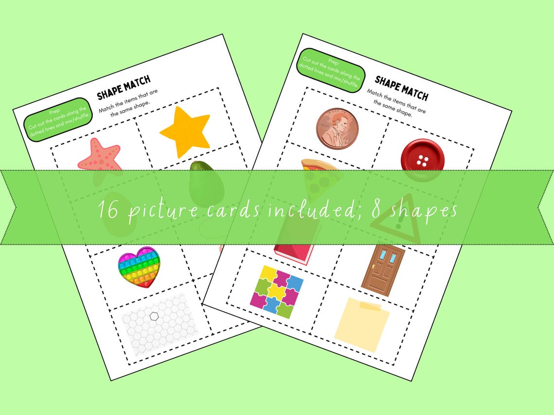 Shape Matching Game, Match the Shapes, Memory Game for Kids, Learn ...