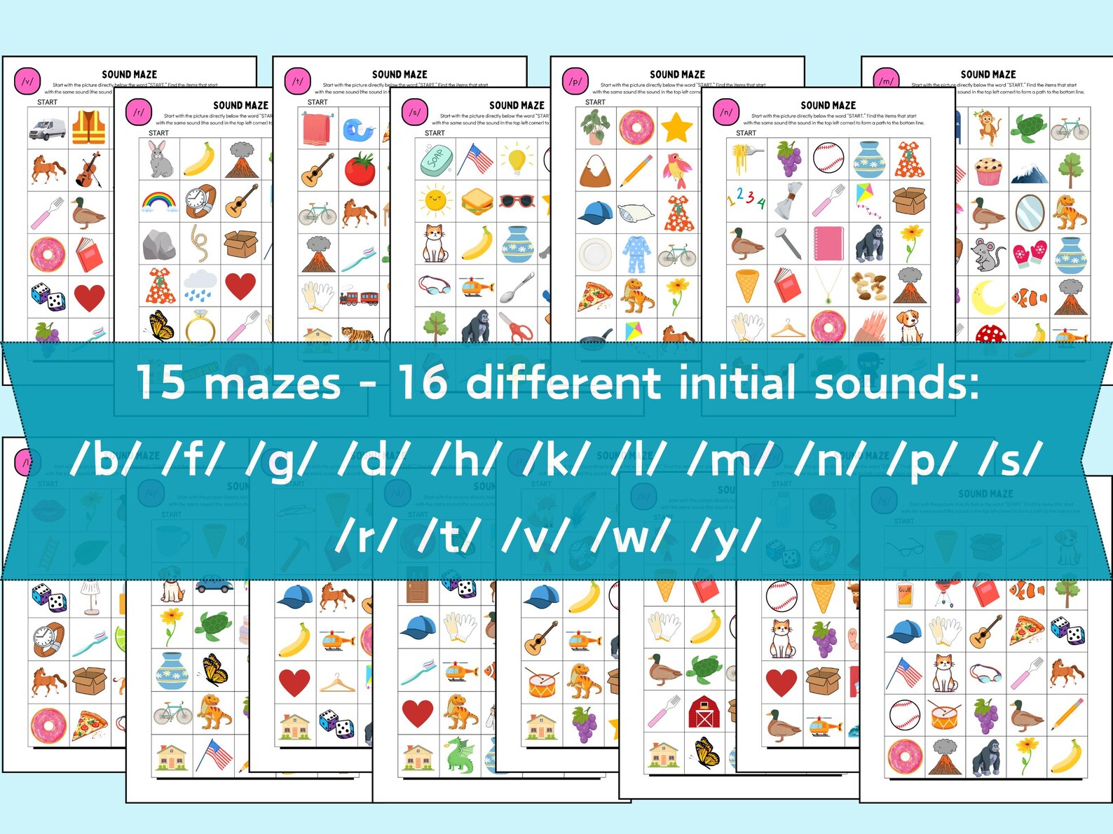 Sound Mazes, Phonemic Awareness, Phonics, Learn to Read, Preschool ...