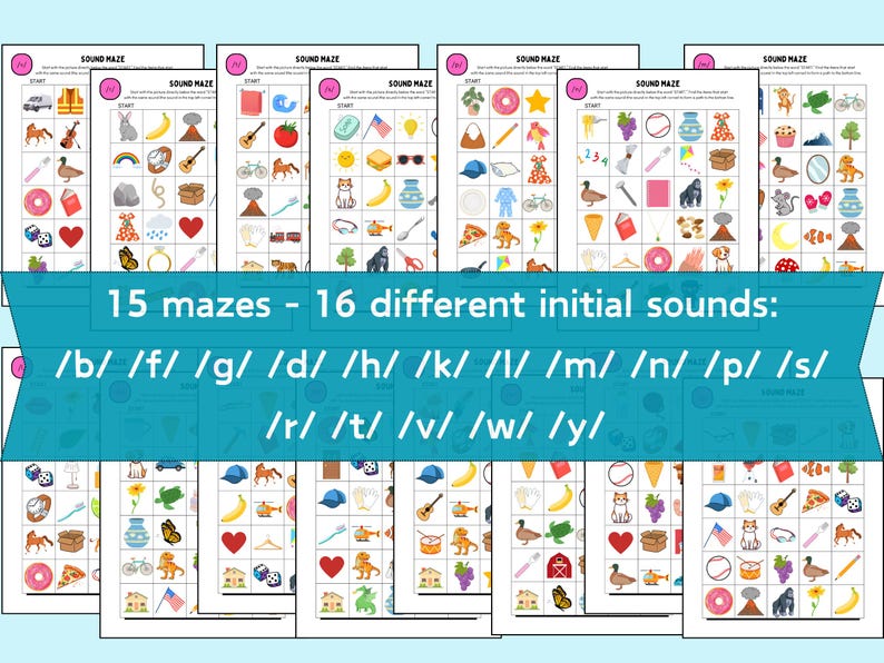 Sound Mazes, Phonemic Awareness, Phonics, Learn to Read, Preschool ...
