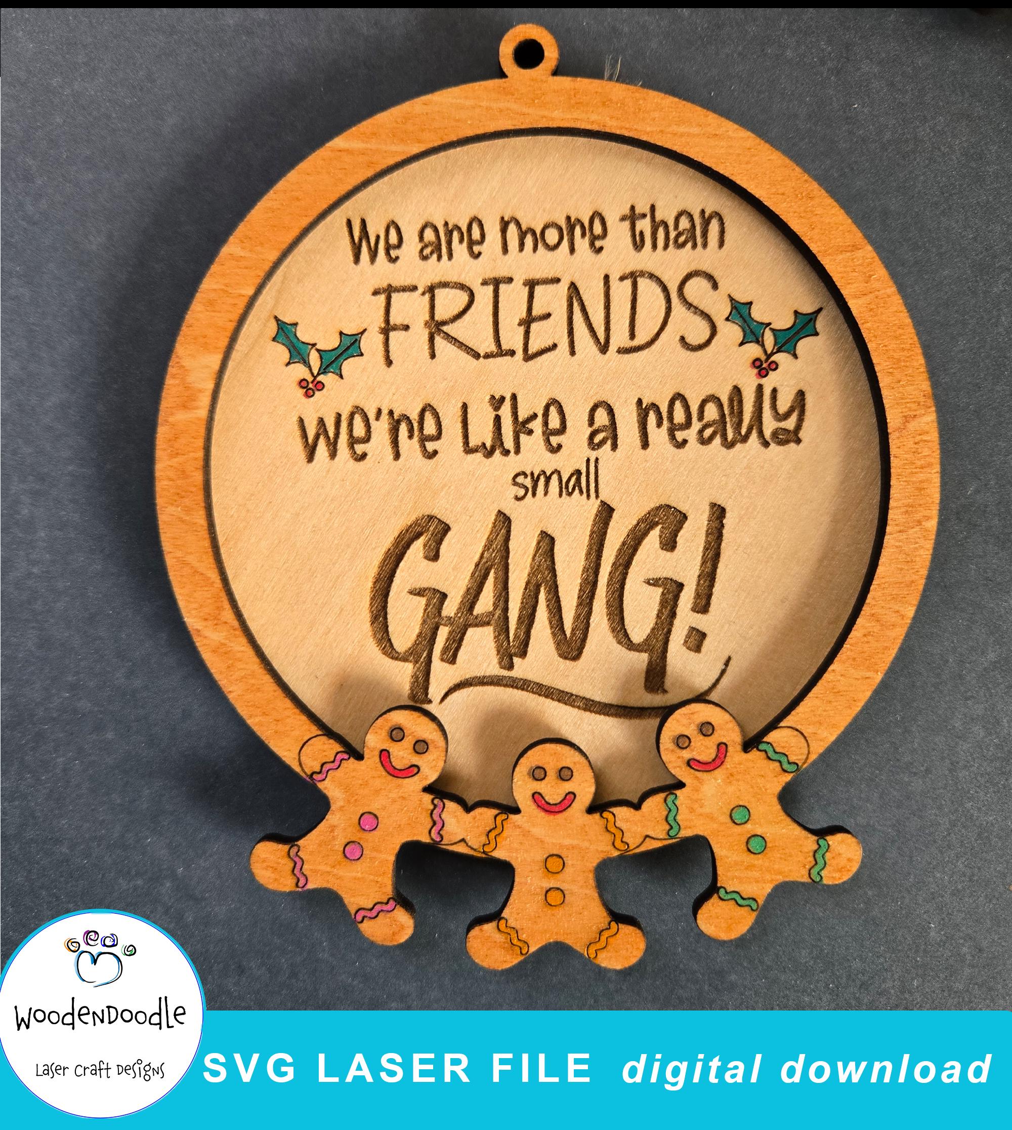 Small Gang of Friends SVG Ornament | Friendship Keepsake | Laser Cut ...
