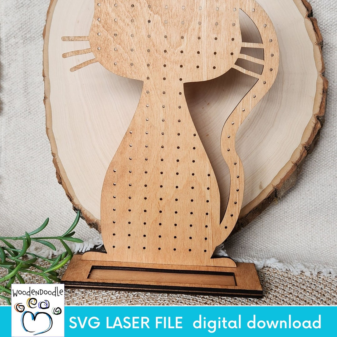 Earring Stand, Cat 1 Earring Stand, SVG - Etsy