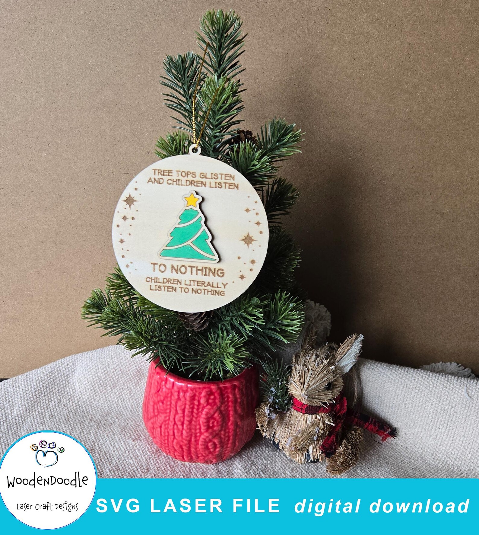 Tree Top Glisten SVG Ornament | Funny Christmas Ornament | Humorous ...