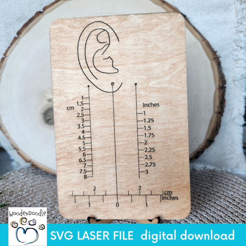 Earring Display Card Design With Measurement Guide, SVG - Etsy